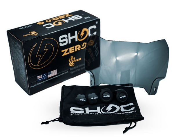 SHOC Zero G+ Football Visor | Fits Ridddell Speedflex and Schutt F7