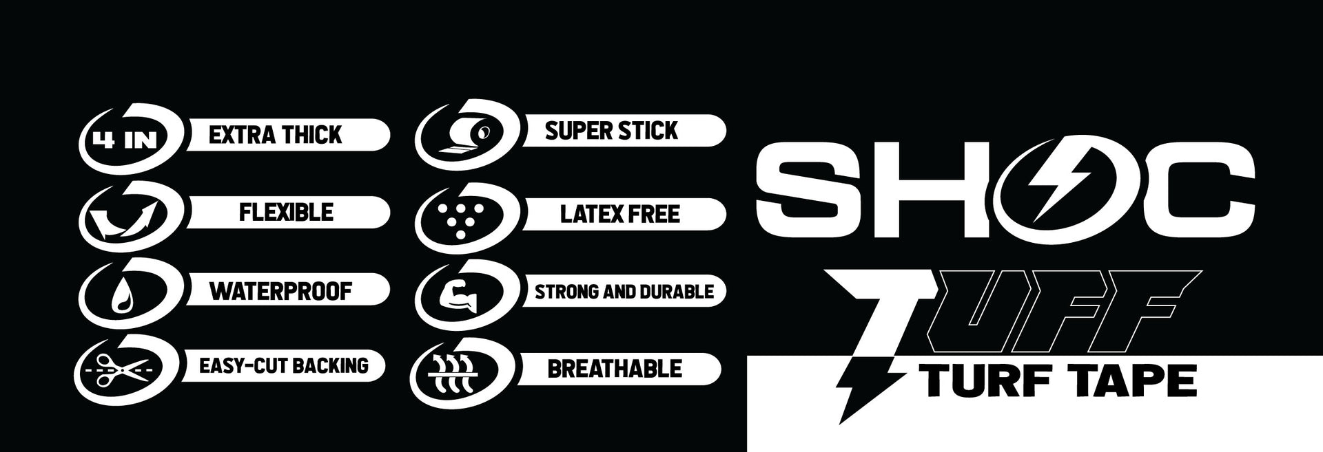 TUFF Turf Tape Football, Soccer, & More - Extra Wide and Comfortable – SHOC